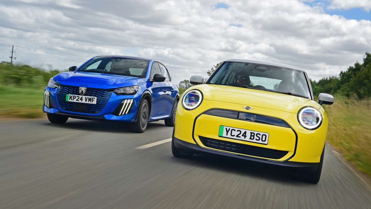 MINI Cooper E vs Peugeot E-208: electric cars clash for supermini supremacy | Auto Express